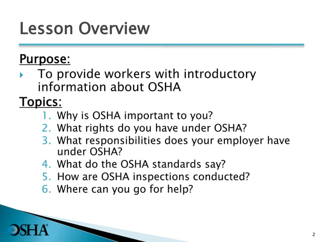 Intro. To OSHA .PPTX with new SDS | PPTX | Medical Health