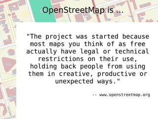 Introduction To OpenStreetMap - CrisisCamp Toronto | PPT