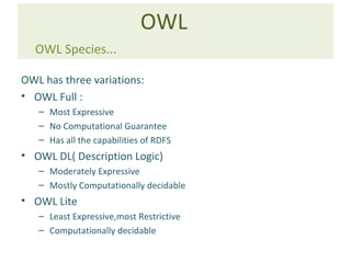 Intro to OWL & Ontology | PPT