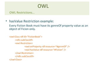 Intro to OWL & Ontology | PPT