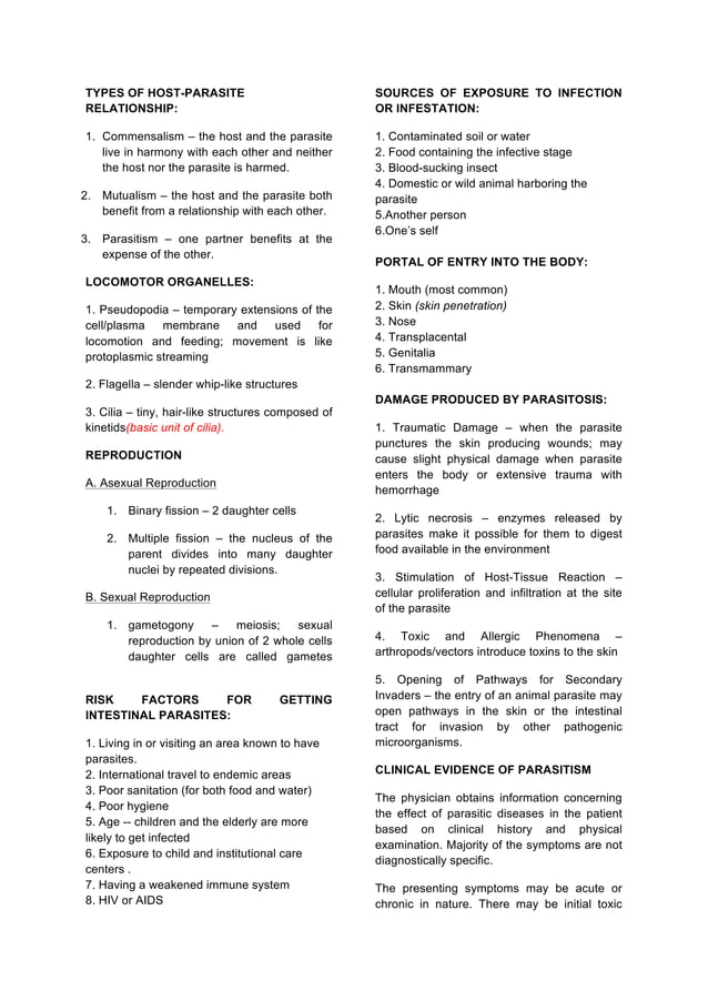 Introduction to Parasitology | PDF
