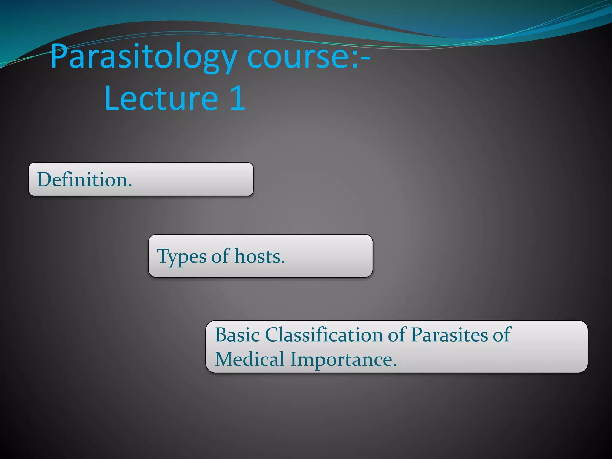 Intro to parasitology | PPTX