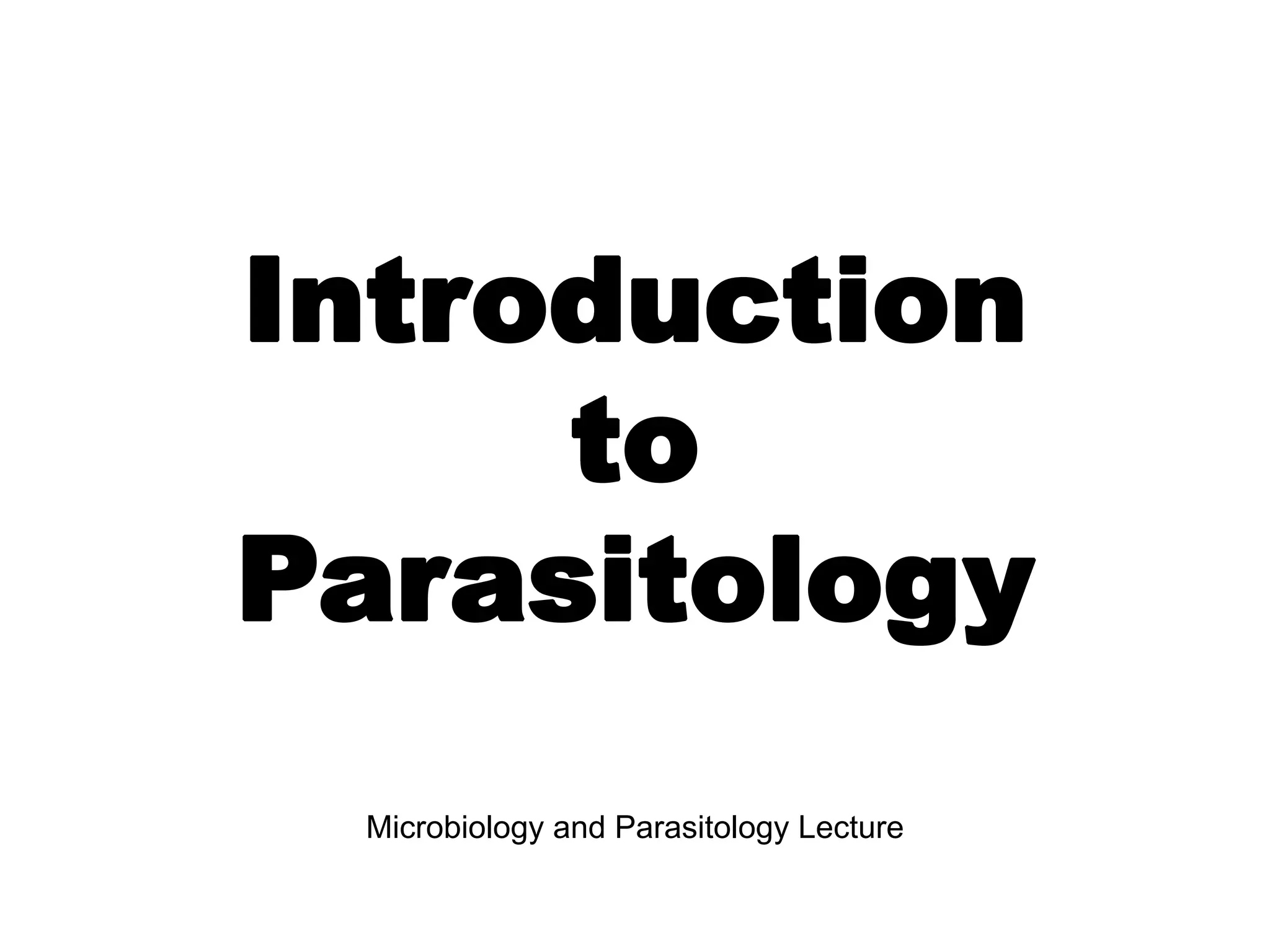 Introduction to Parasitology - MicroPara | PDF