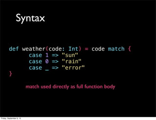 Intro to pattern matching in scala | PDF