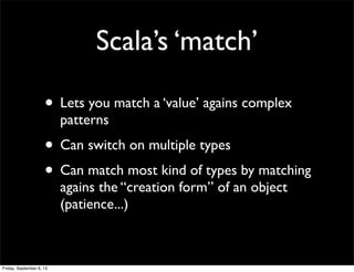 Intro to pattern matching in scala | PDF