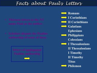 Introto paulletters | PPT