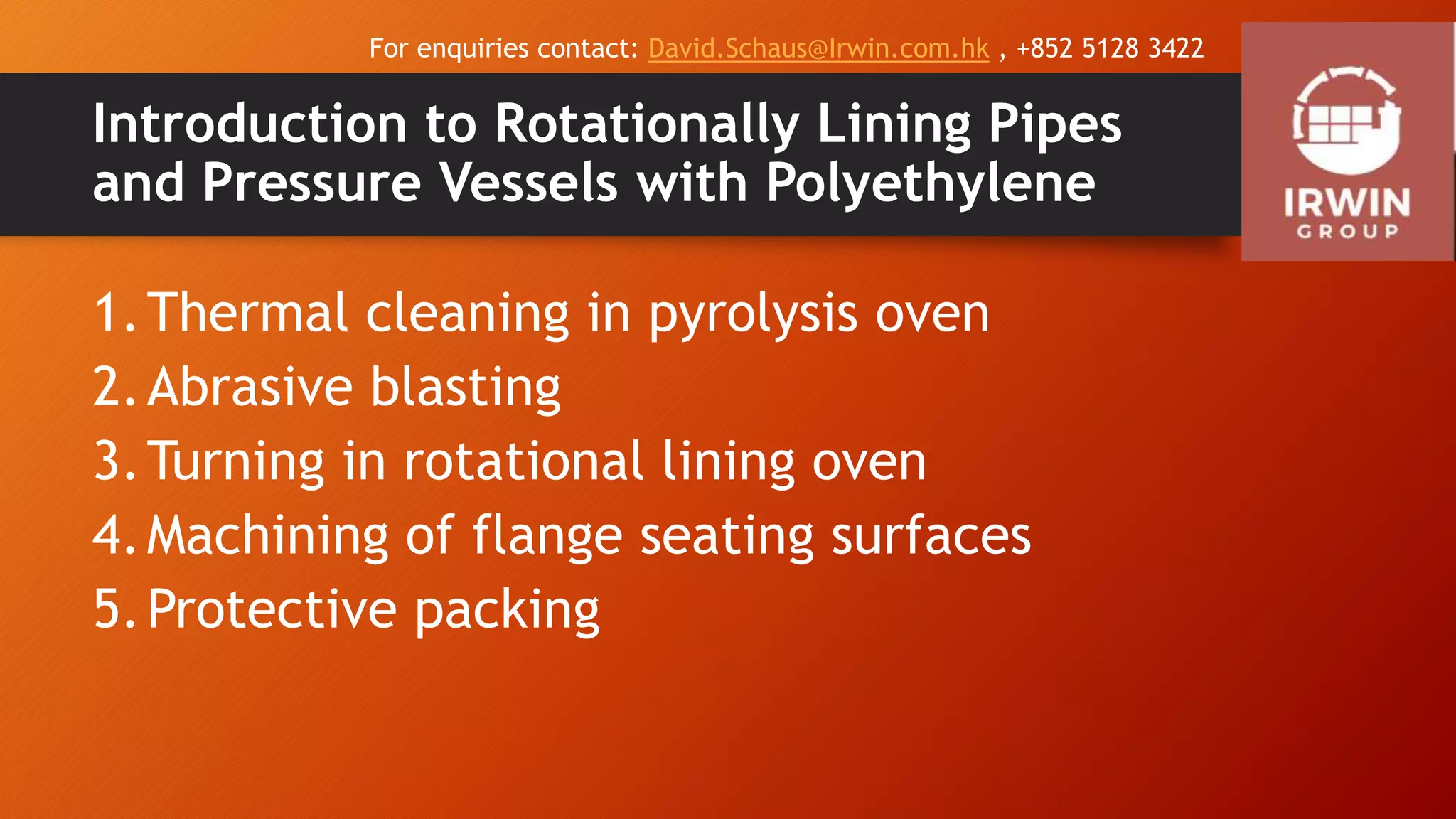Introduction to polyethylene (PE) lining of pipes and pressure vessels ...