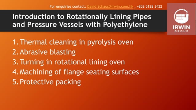 Introduction to polyethylene (PE) lining of pipes and pressure vessels ...
