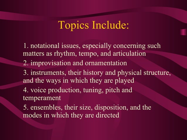 Intro to performance practice 2014 | PPT