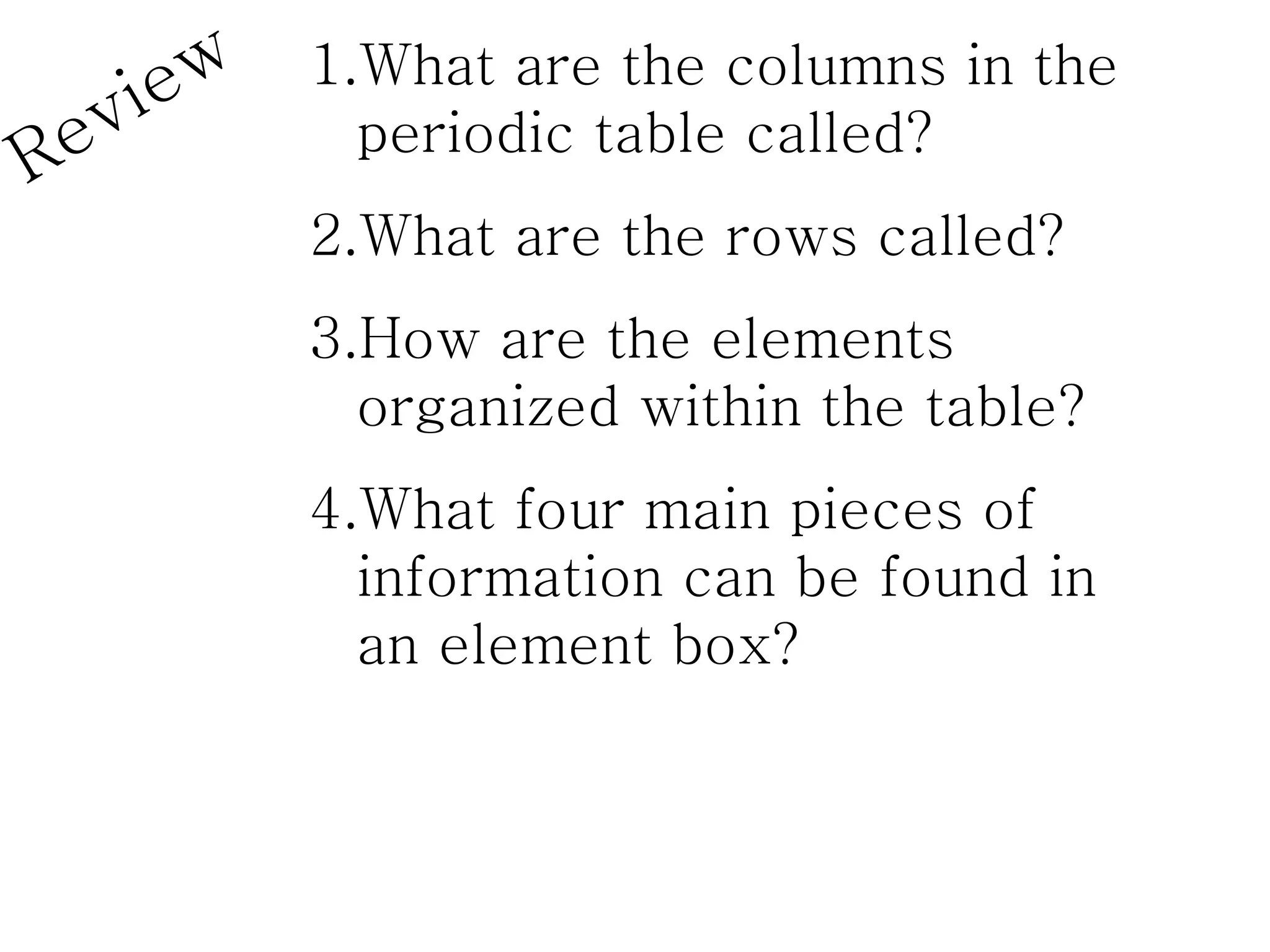 Introduction to the Periodic Table | PPT