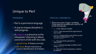 Intro to Perl | PPT