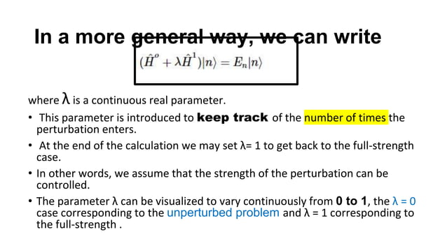 Introduction To Perturbation Theory Part 1 Pptx Chemistry Science
