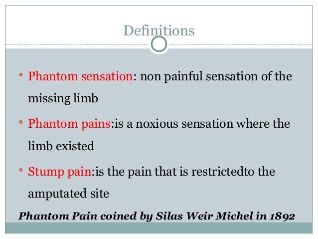 Intro to phantom limb pain