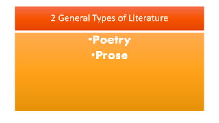 Introduction to Literature | PPTX
