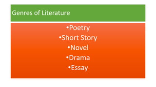 Introduction to Literature | PPTX