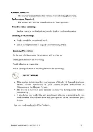 Intro to Philosophy Module 5 Intro to Philosophy Module 5 | PDF