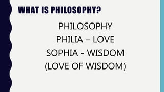 Intro to philosophy of the human | PPTX