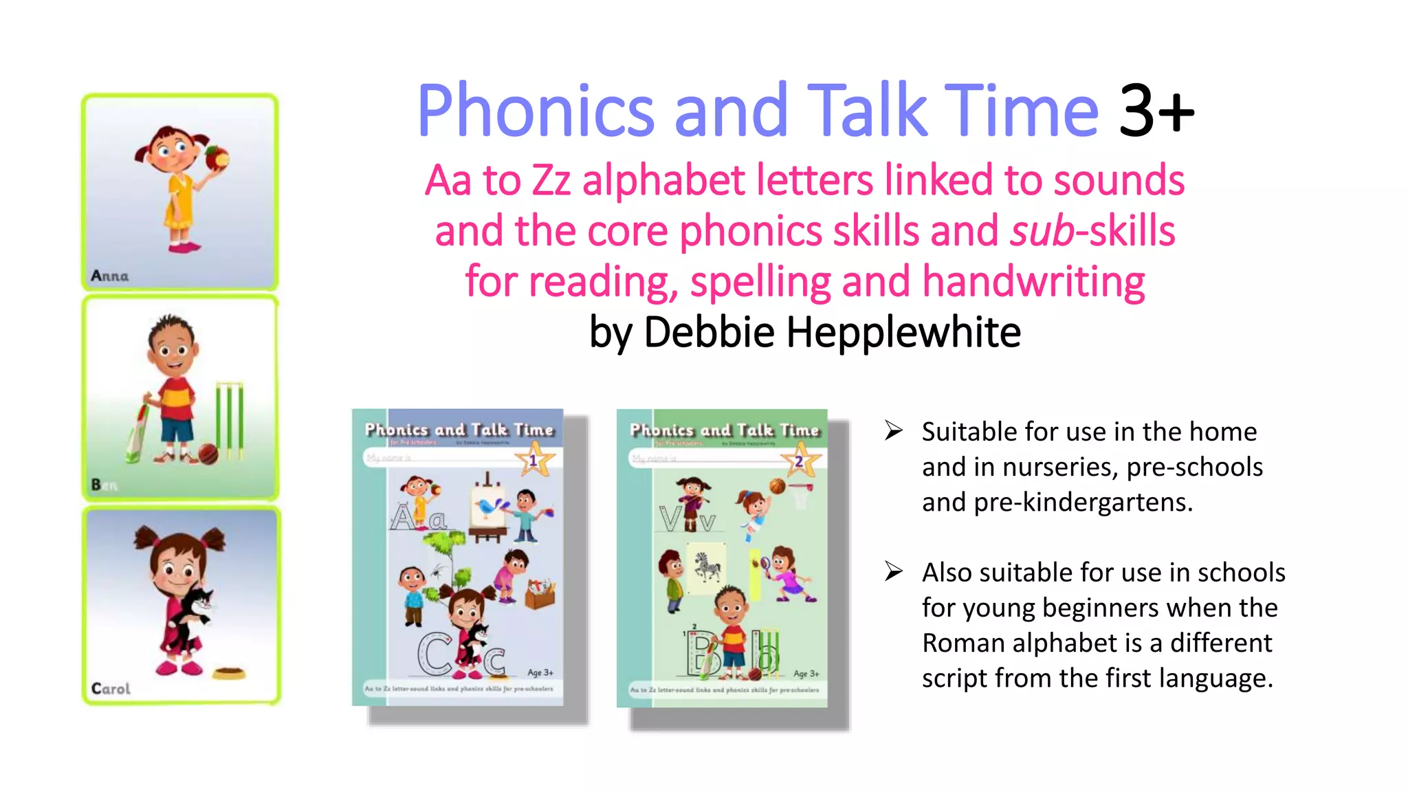 Introduction to Phonics and Talk Time for Preschool | PPTX