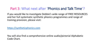 Introduction to Phonics and Talk Time for Preschool | PPTX
