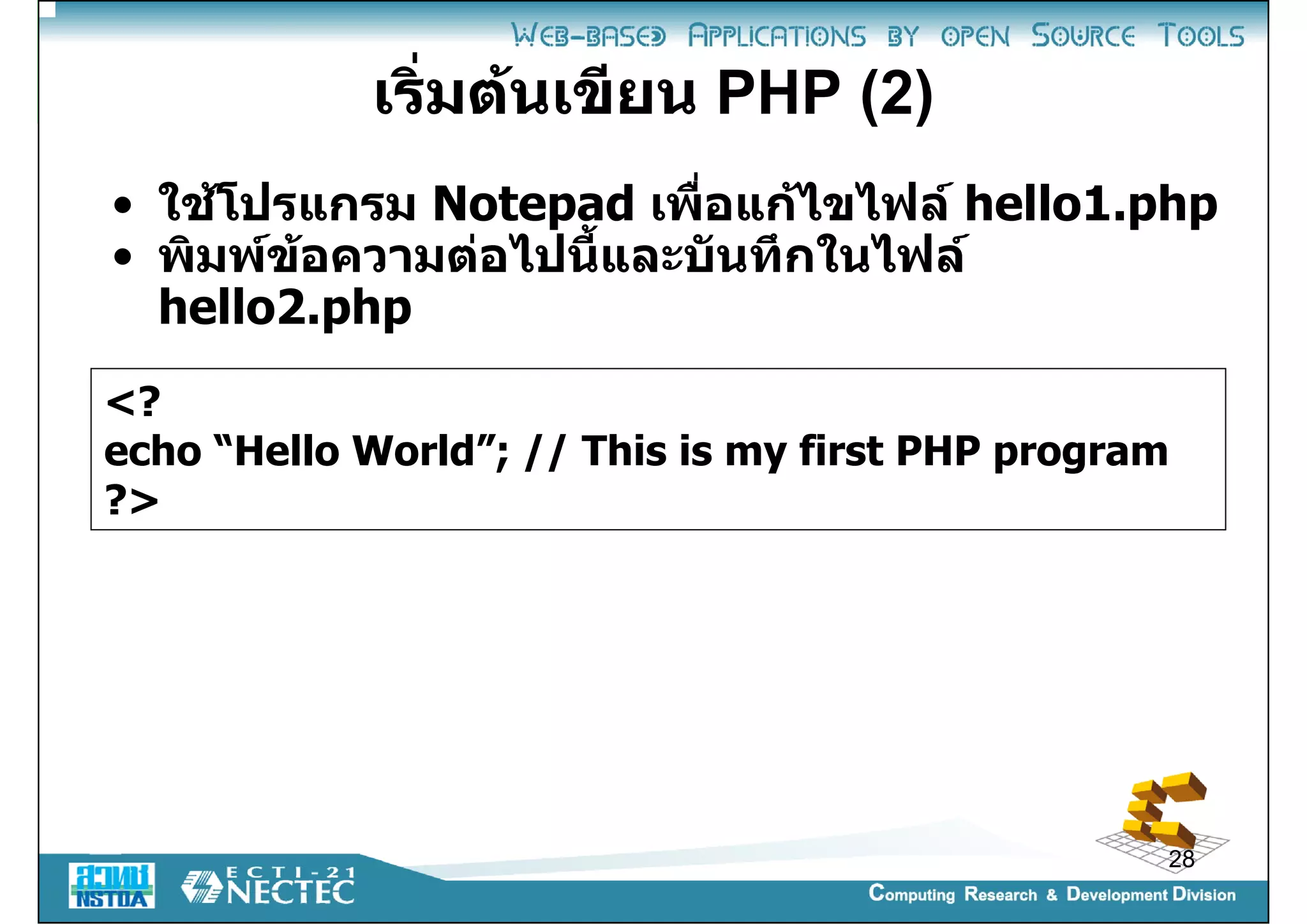 Introduction To Php Programming Ppt