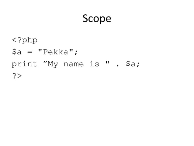 Introduction To Php Ppt 