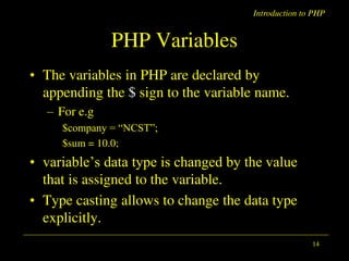 Introduction to php | PDF