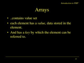 Introduction to php | PDF | Web Development | Internet