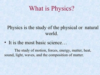 introduction to physics ppt introduction to physics ppt | PPT