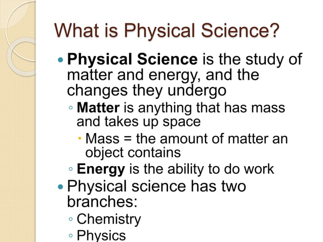 Intro to Physical Science (Grade 8: Class B ONLY) | PPTX