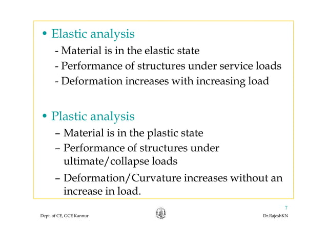 intro to plastic analysis. pptxplastic analysis | PPTX | Physics | Science