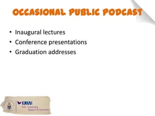 Introduction to podcasting | PPTX