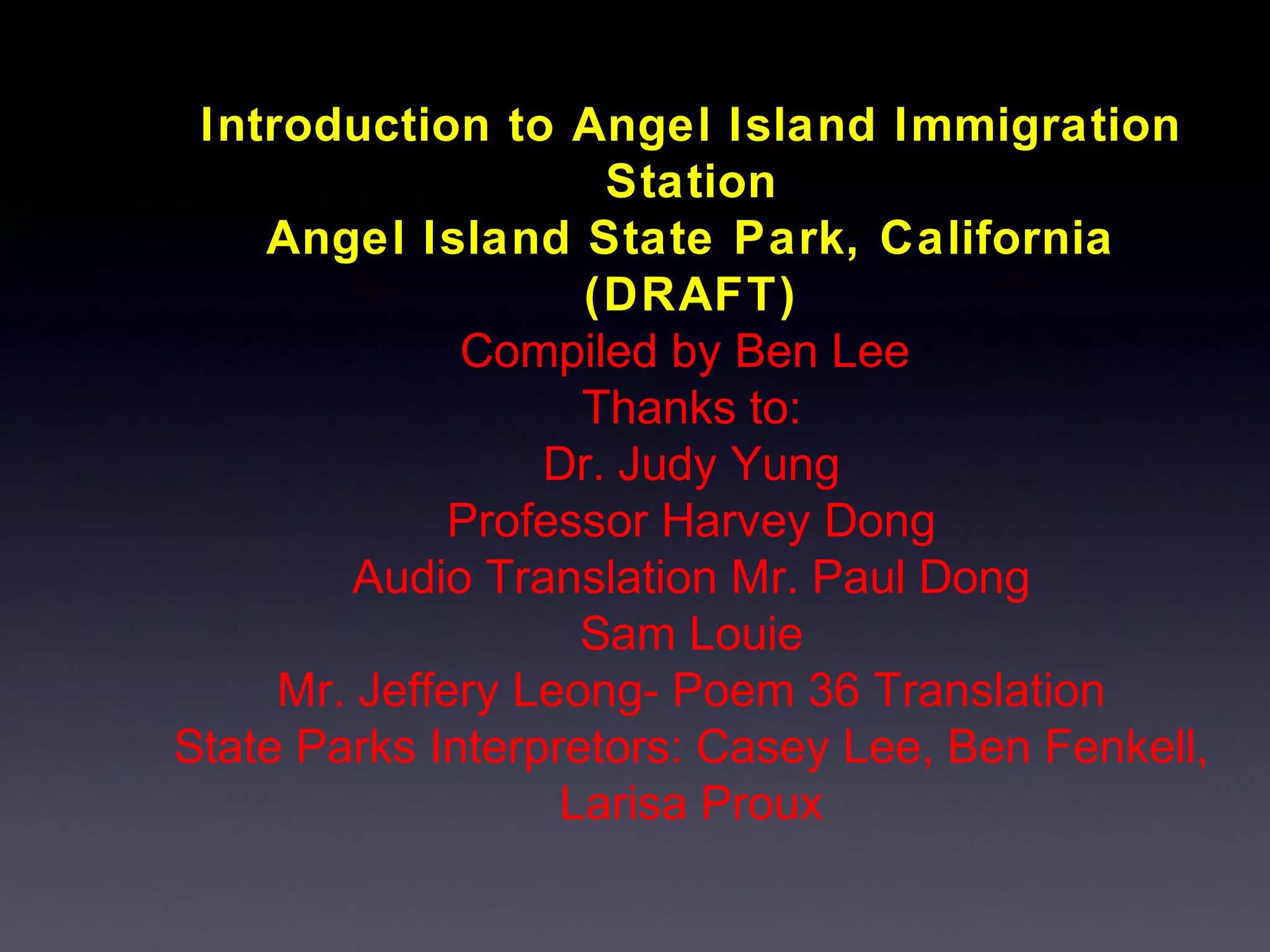 Quick Intro to Angel Island Poems | PPT