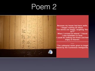 Quick Intro to Angel Island Poems | PPT