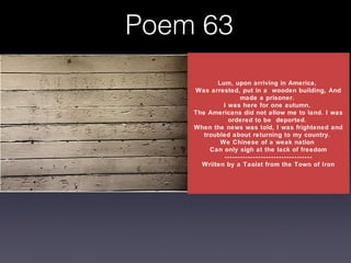 Quick Intro to Angel Island Poems | PPT
