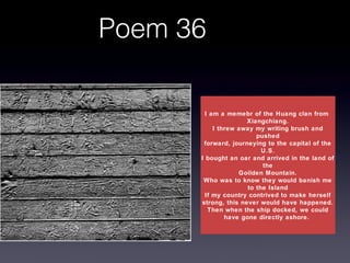 Quick Intro to Angel Island Poems | PPT