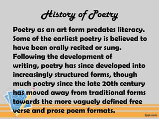 Intro to poetry | PPTX