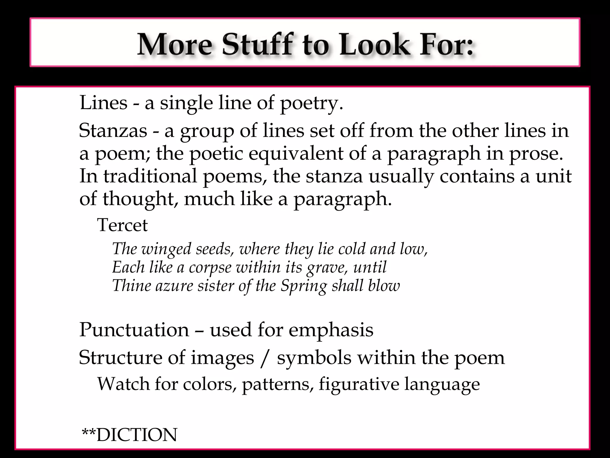 Intro to poetry types and terms | PPT