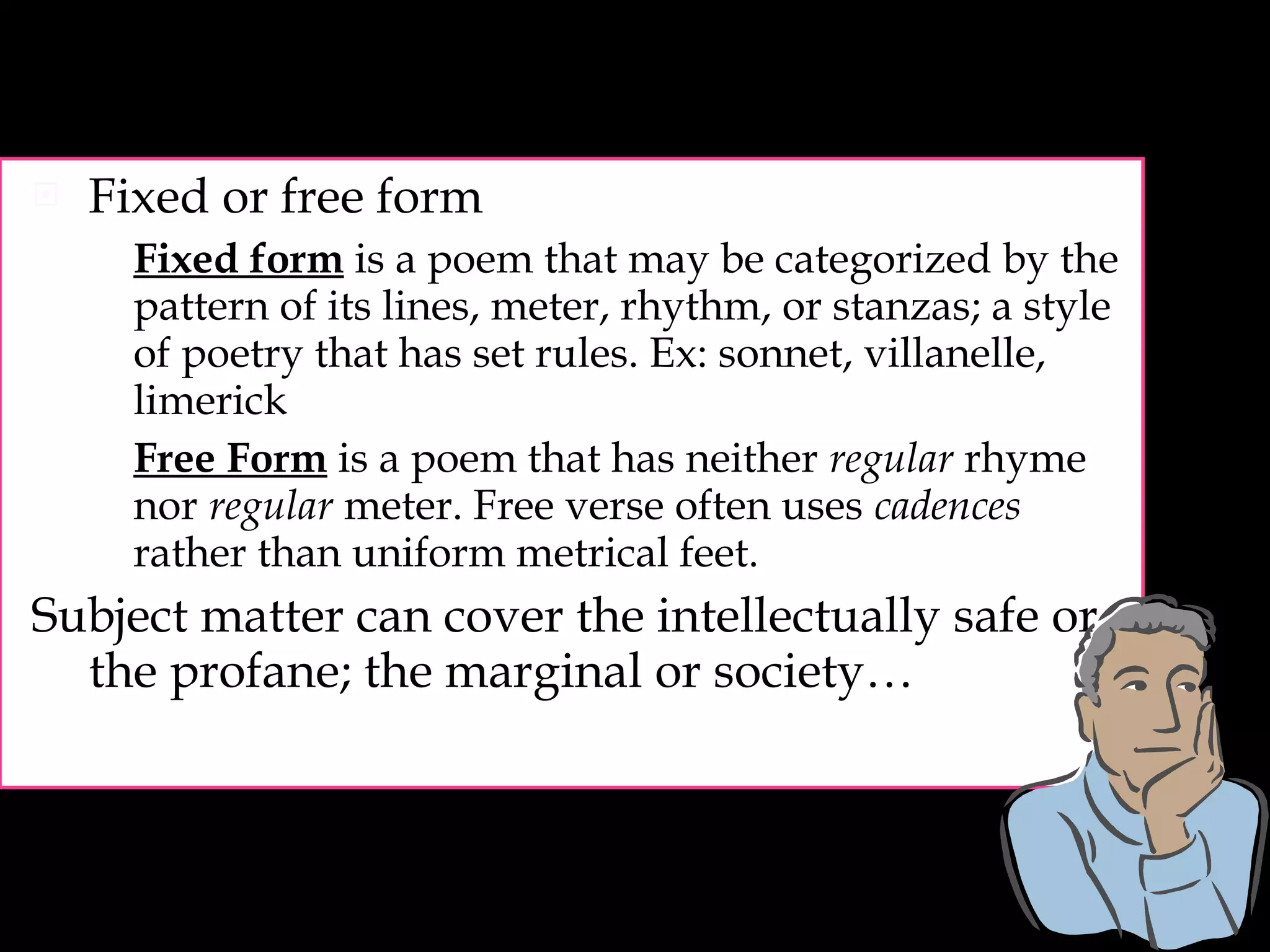Intro to poetry types and terms | PPT
