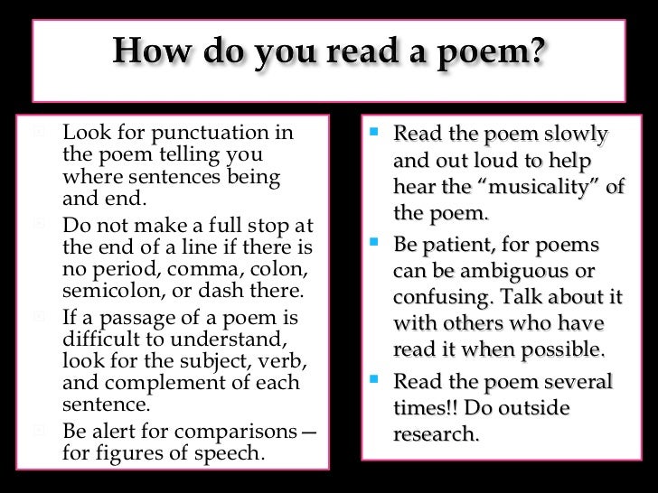 Intro to poetry types and terms