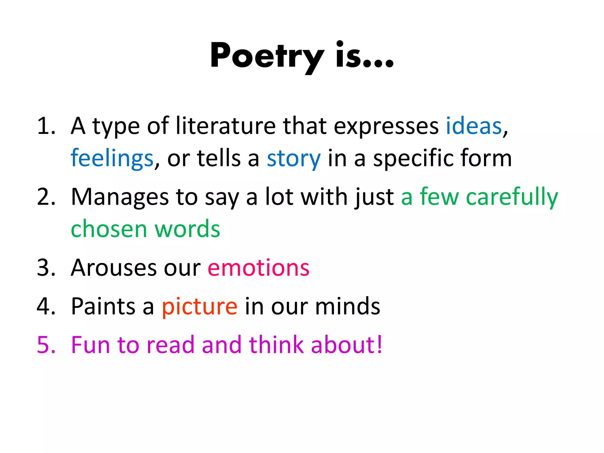 Intro to poetry t1 w2 1 | PPT