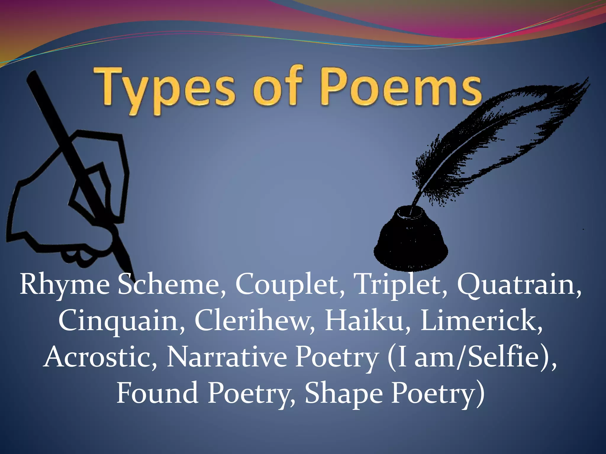 Types of Poems | PPTX