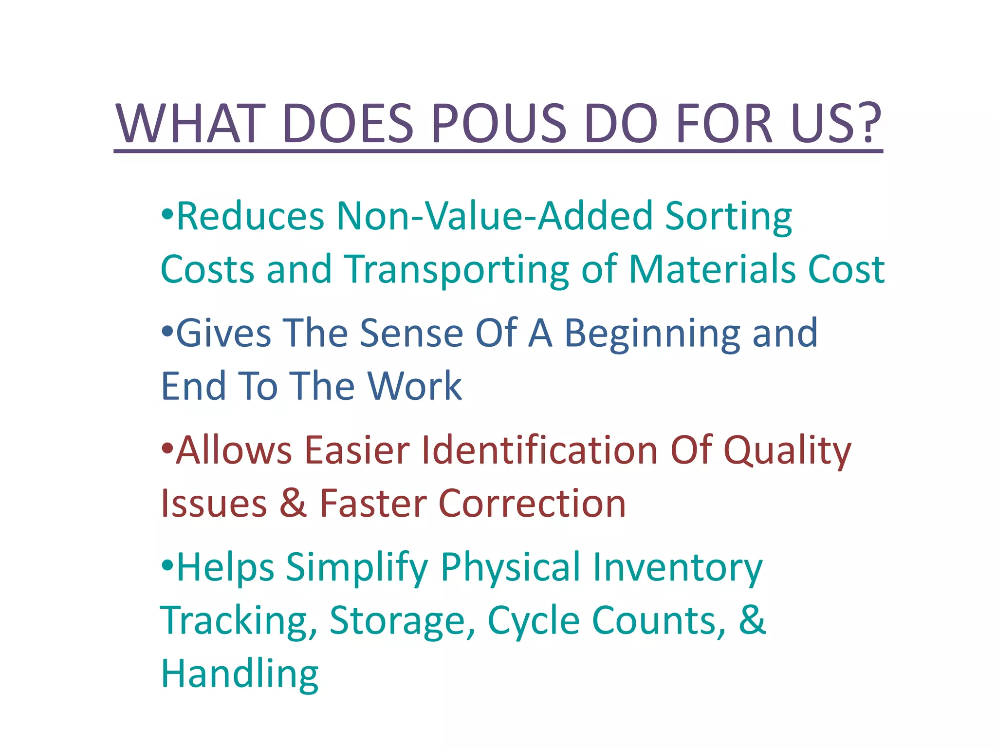 Intro to point of use storage & visuals | PPTX