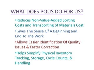 Intro to point of use storage & visuals | PPTX