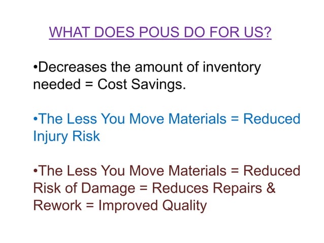 Intro to point of use storage & visuals | PPTX