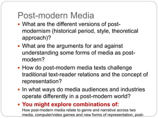 Intro to Post Modernism | PPT