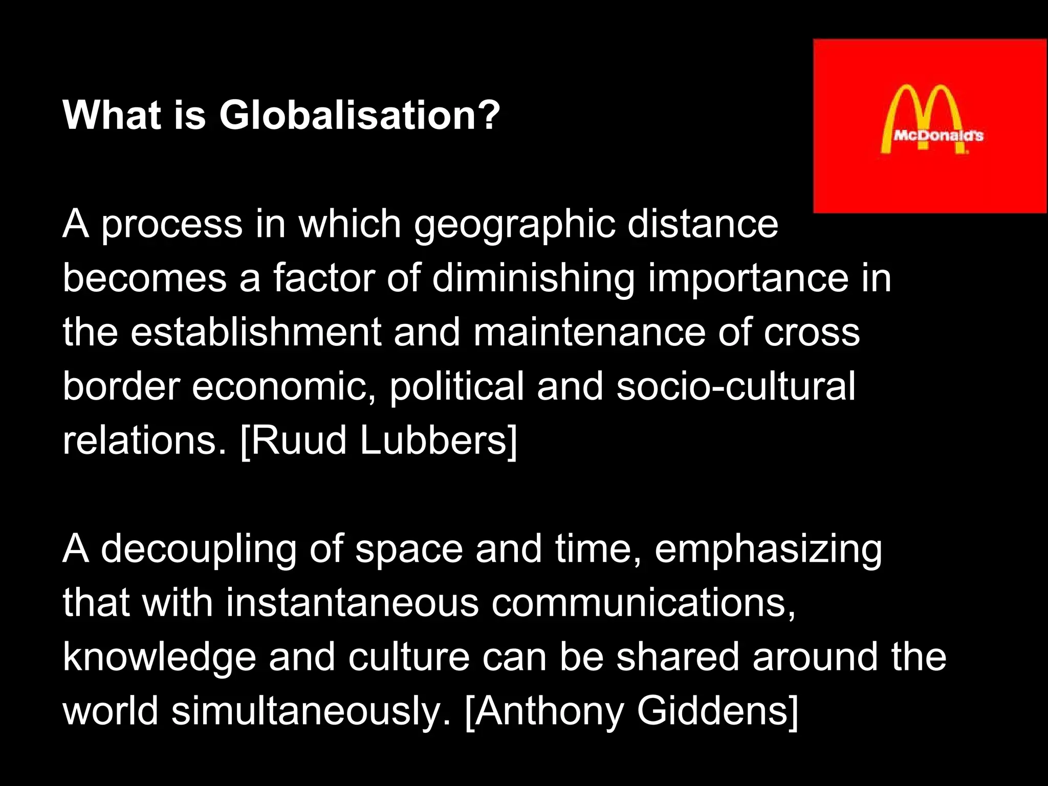 introduction to Postmodernism: An Introduction: globalisation | PPT