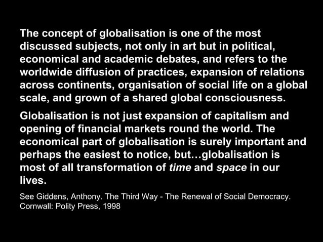 introduction to Postmodernism: An Introduction: globalisation | PPT