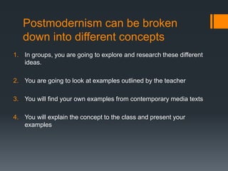 Intro to postmodernism | PPT