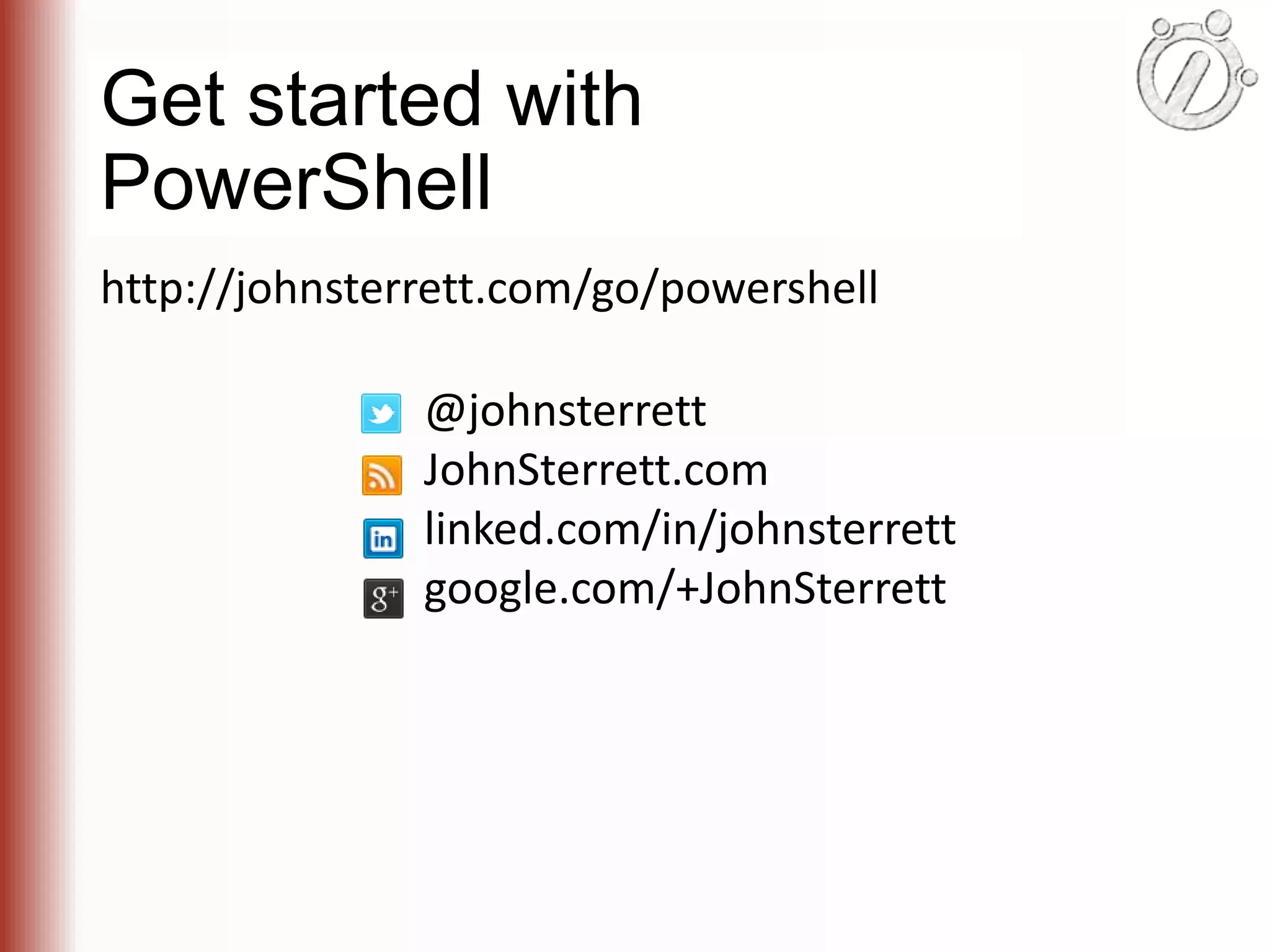 Introduction to PowerShell for DBA's | PPTX