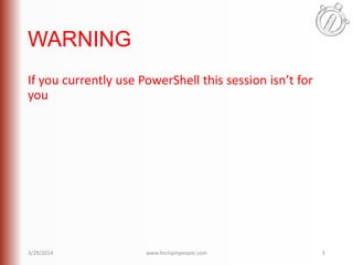 Introduction to PowerShell for DBA's | PPTX